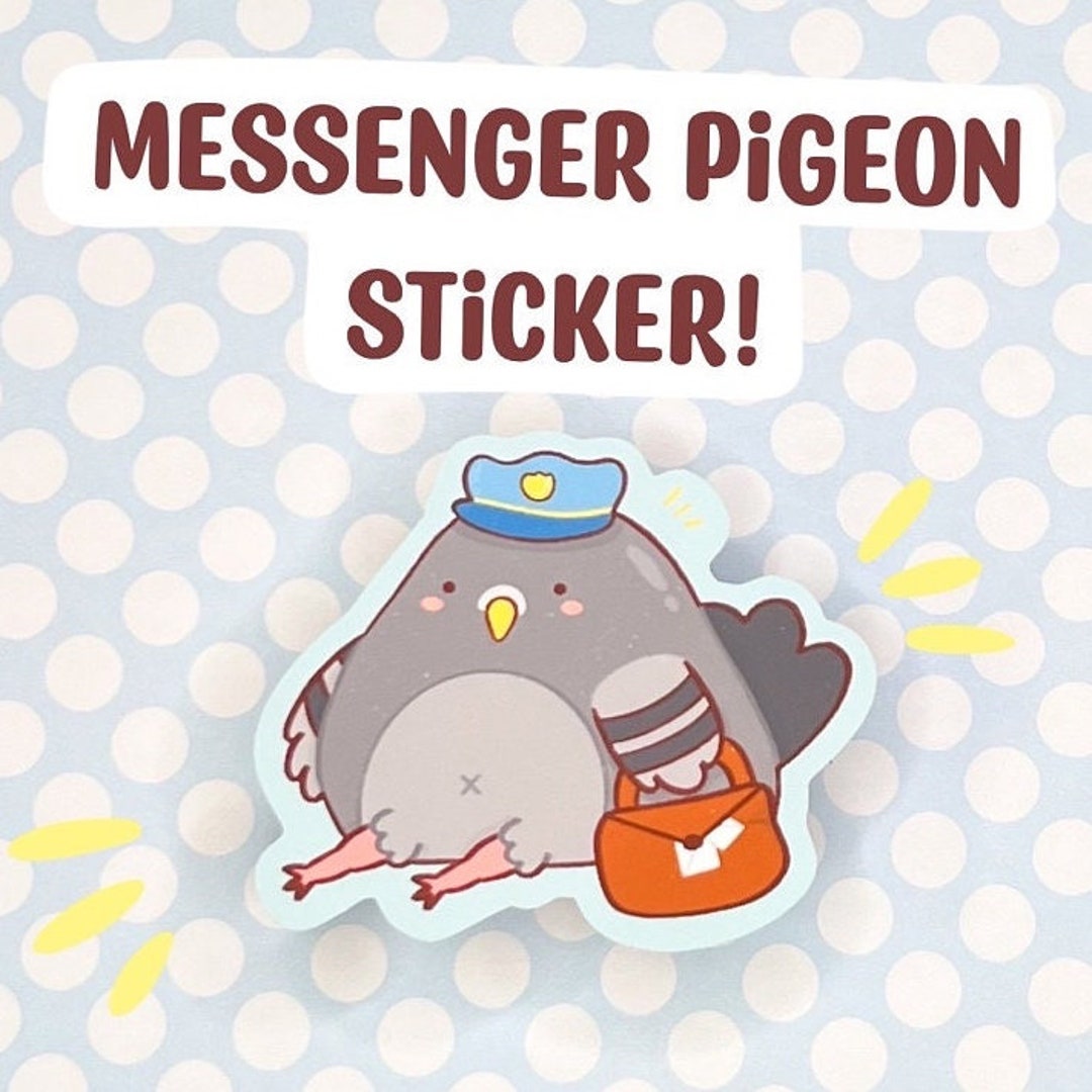Mailman Pigeon Bird Sticker! || Weatherproof Matte Sticker - Etsy
