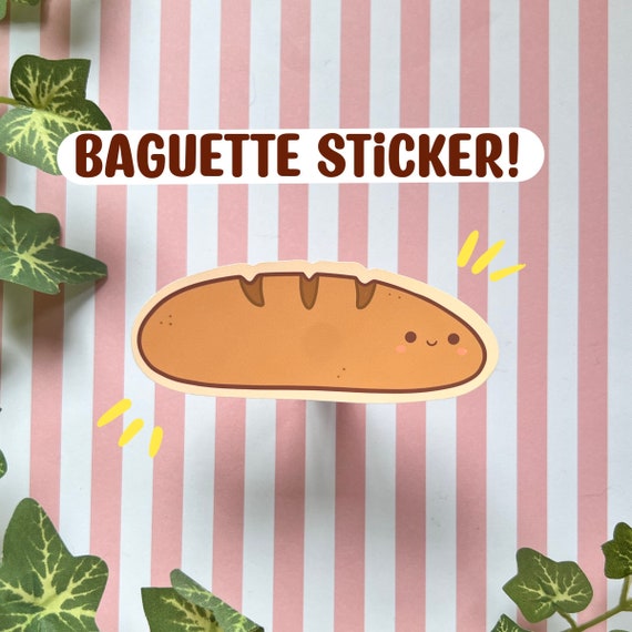 Cute Baguette Sticker Weatherproof Matte Sticker - Etsy