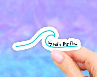 Go With the Flow Sticker - Etsy