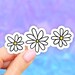 Three Daisies Sticker Daisy Sticker VSCO Stickers Aesthetic - Etsy