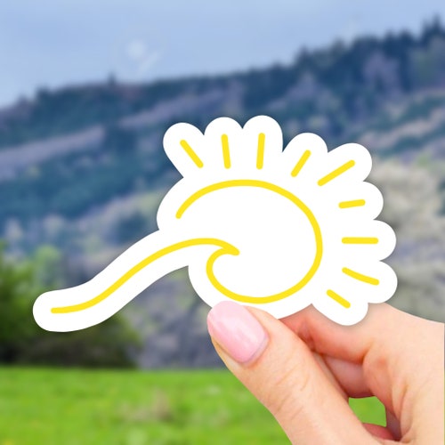 Watercolor Sun Sticker Vinyl Stickers VSCO Stickers Laptop - Etsy