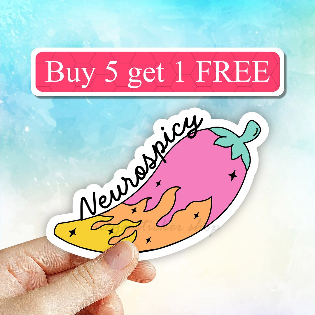 Neurospicy Sticker, Neurodiversity Sticker, Mental Health Sticker ...