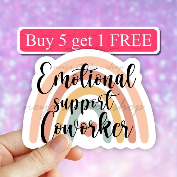 Emotional Support Coworker Vinyl Sticker Coworker Gift - Etsy