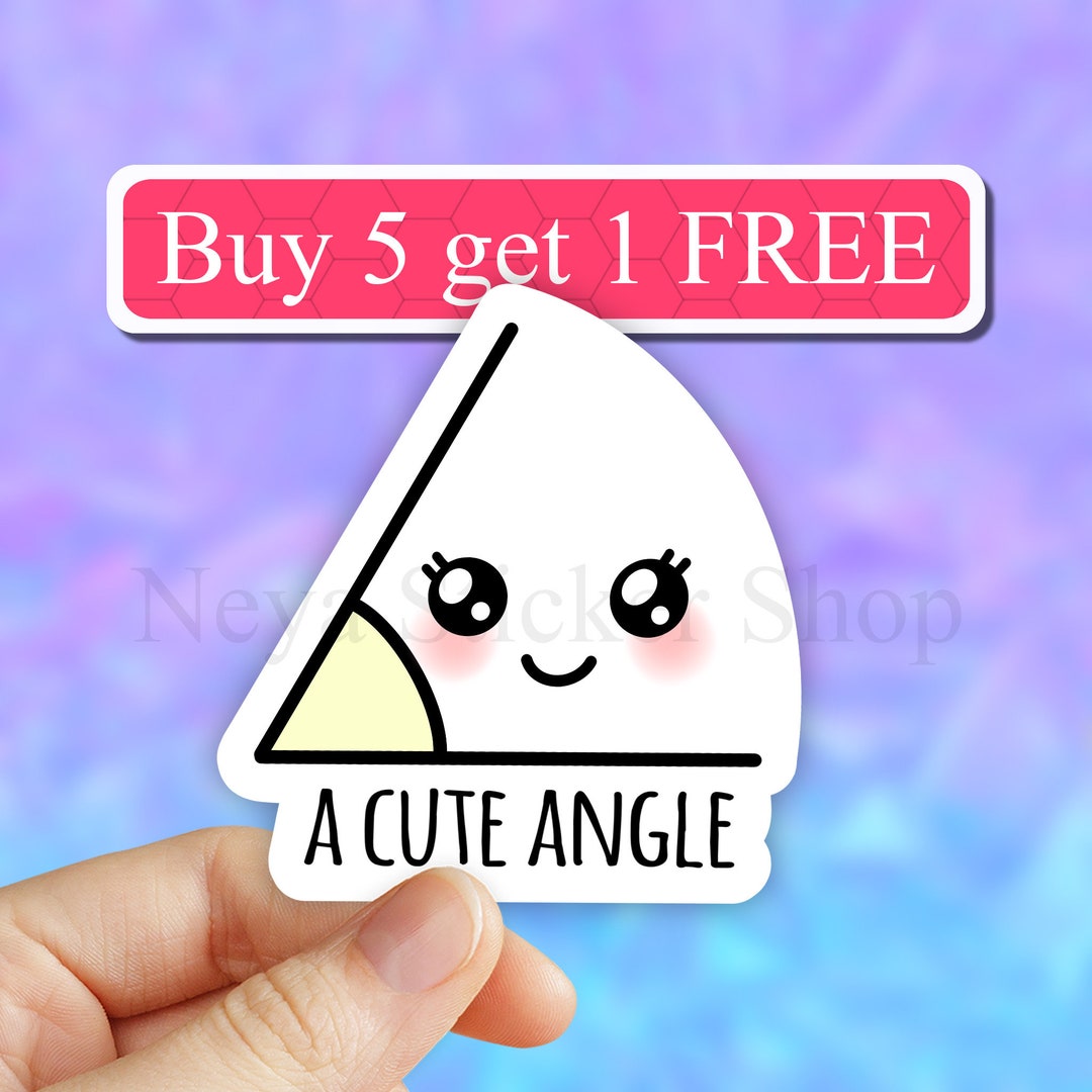 Acute Angle Sticker, Funny Math Stickers, Math Puns, Math Laptop ...