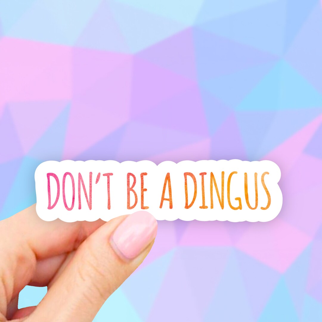 Dont Be a Dingus Sticker, Sarcastic Stickers, Sarcasm Stickers, Funny ...