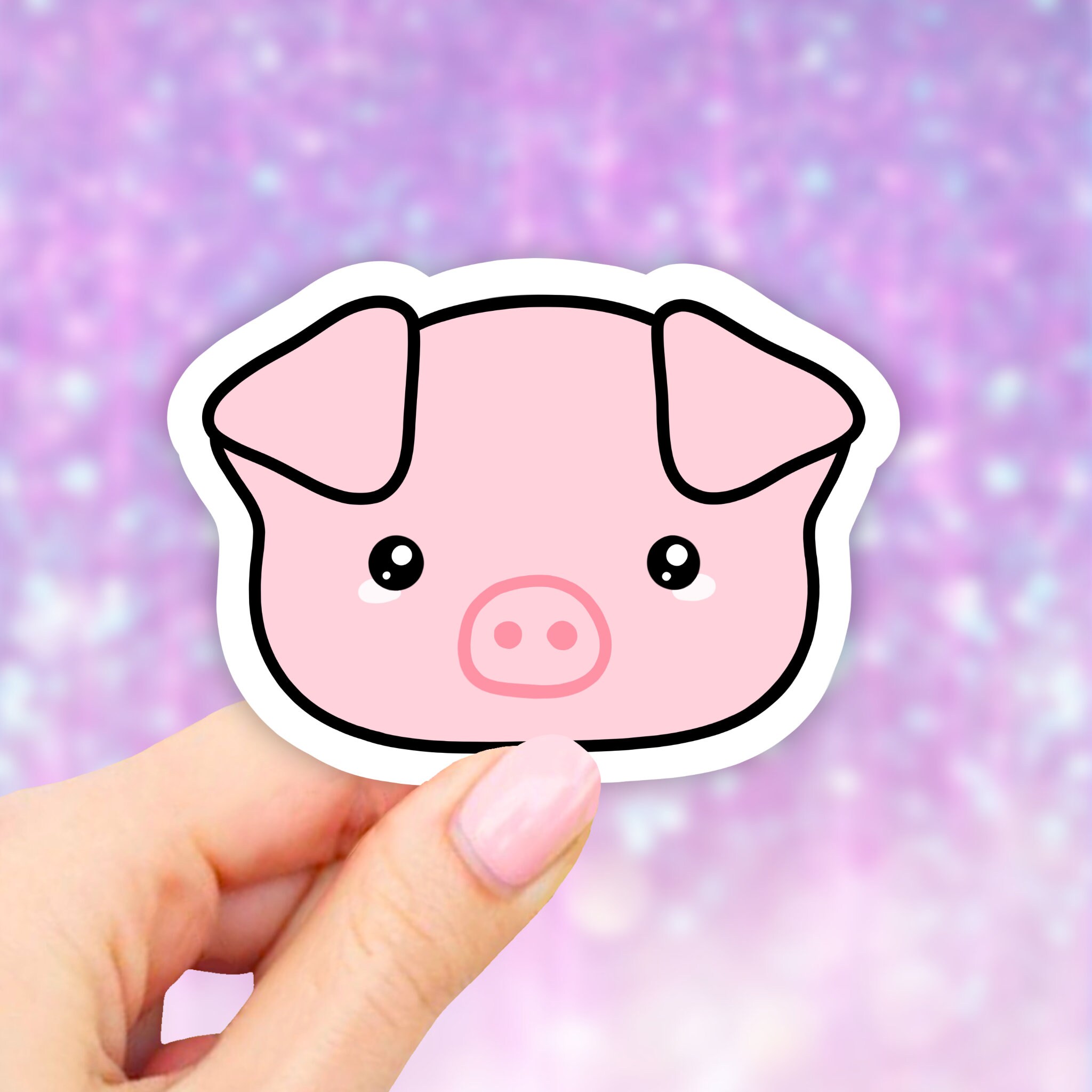 Cute Piggie Sticker Pig Vinyl Stickers VSCO Stickers Laptop | Etsy