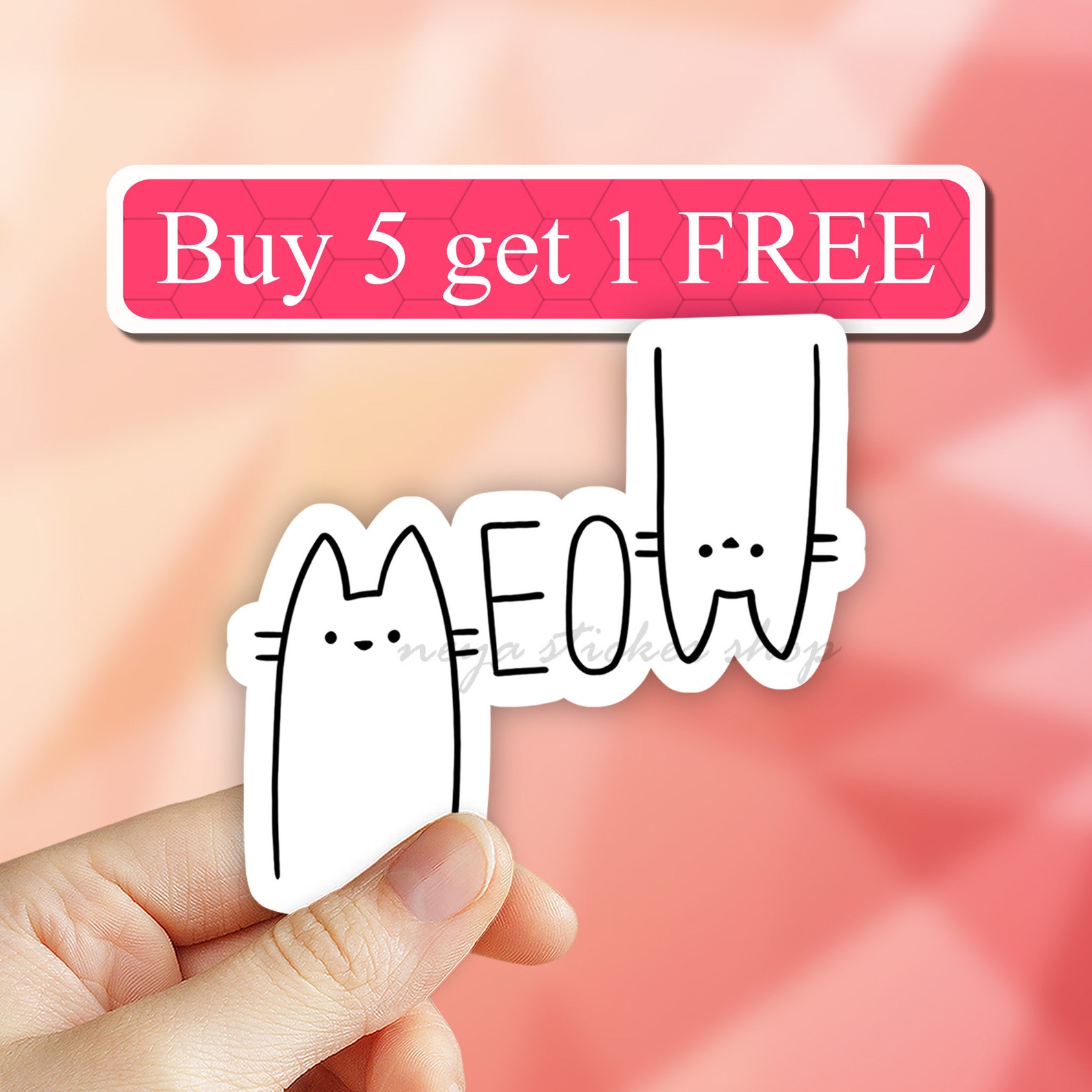 Cat Meme Sticker, Pet Stickers, Waterbottle Stickers, Laptop Stickers ...