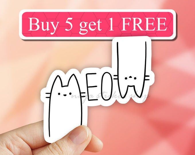 Cat Meme Sticker, Pet Stickers, Waterbottle Stickers, Laptop Stickers ...