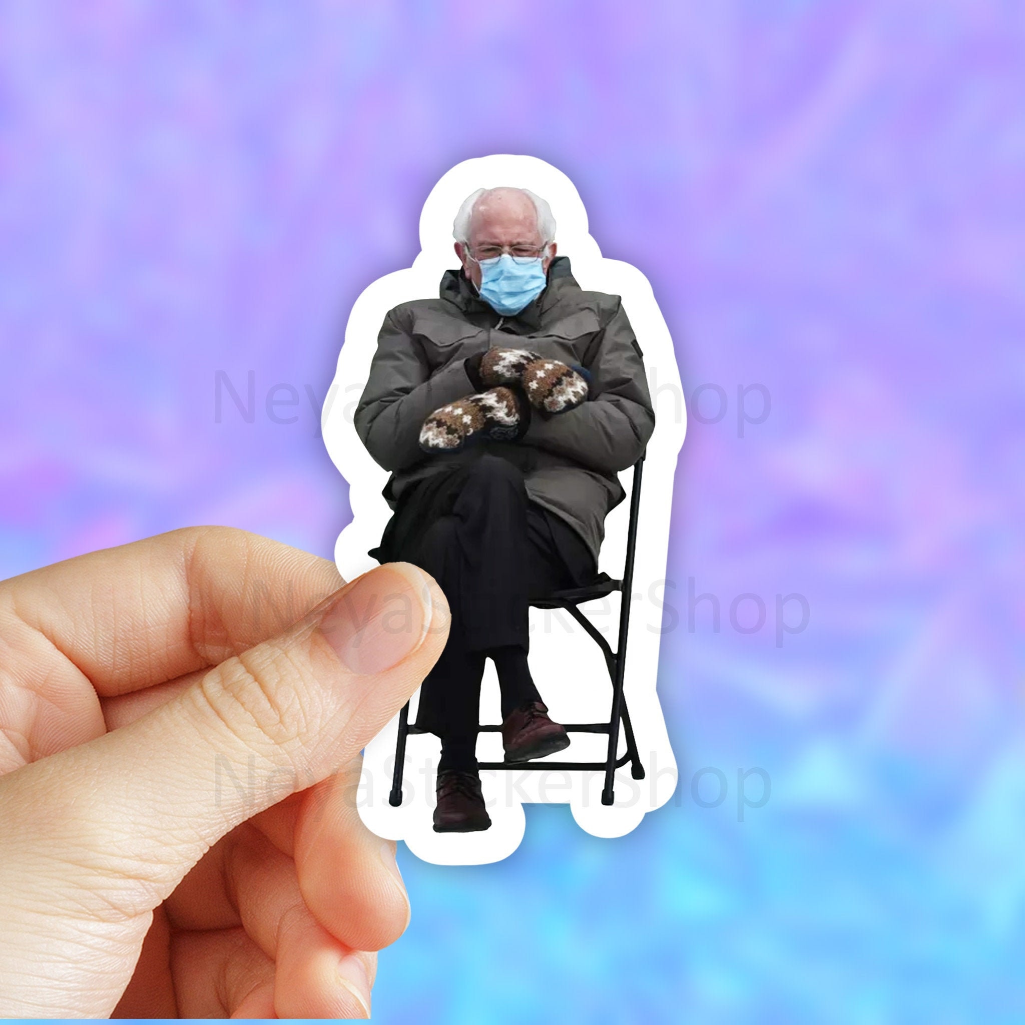 Bernie sanders mittens meme sticker Bernie meme stickers | Etsy