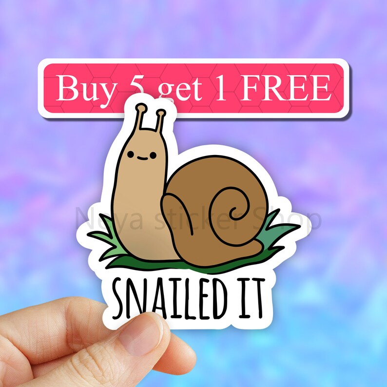 Snailed It Vinyl Sticker Cute Snail Sticker Hydroflask | Etsy