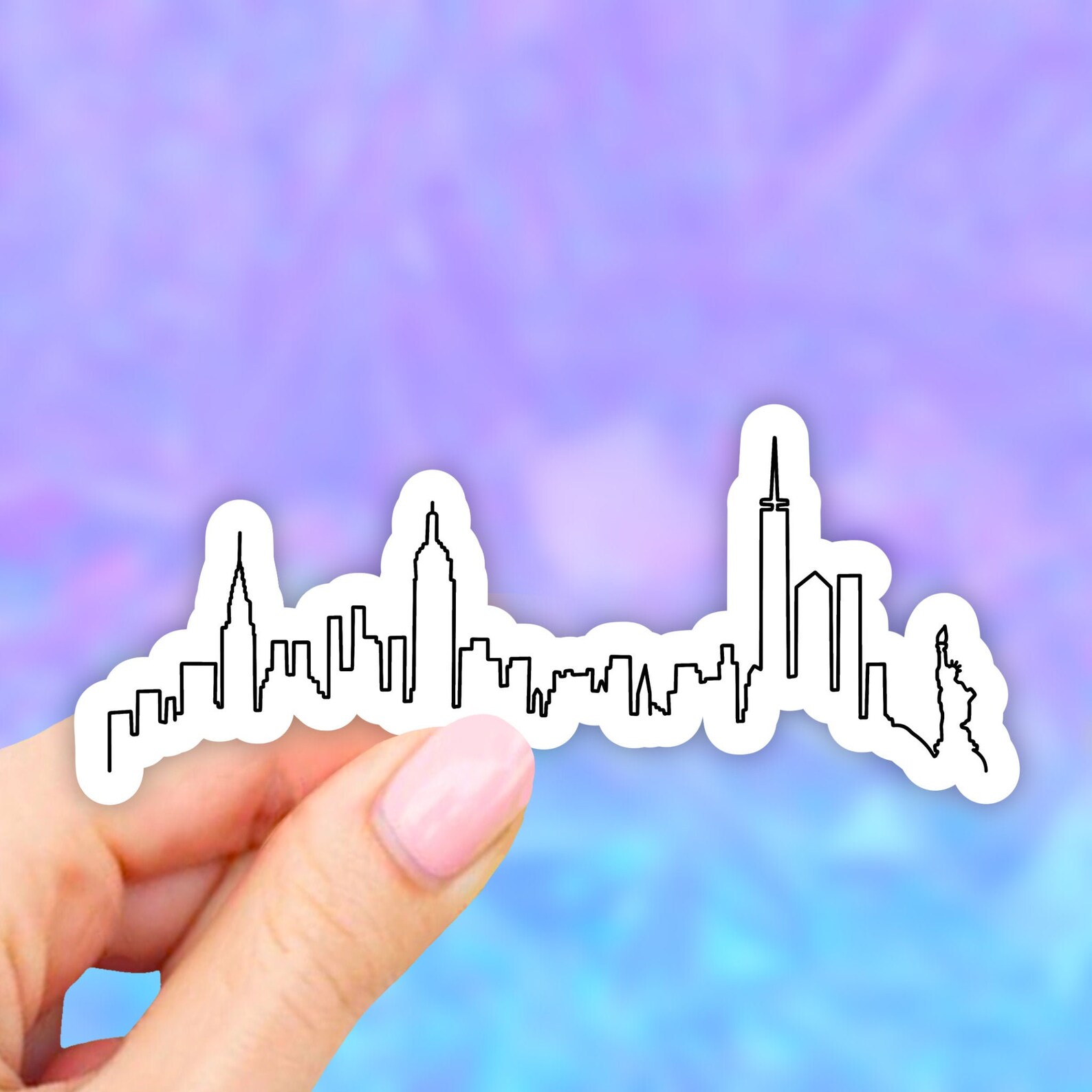 New York City Skyline Sticker NYC State Laptop Stickers - Etsy
