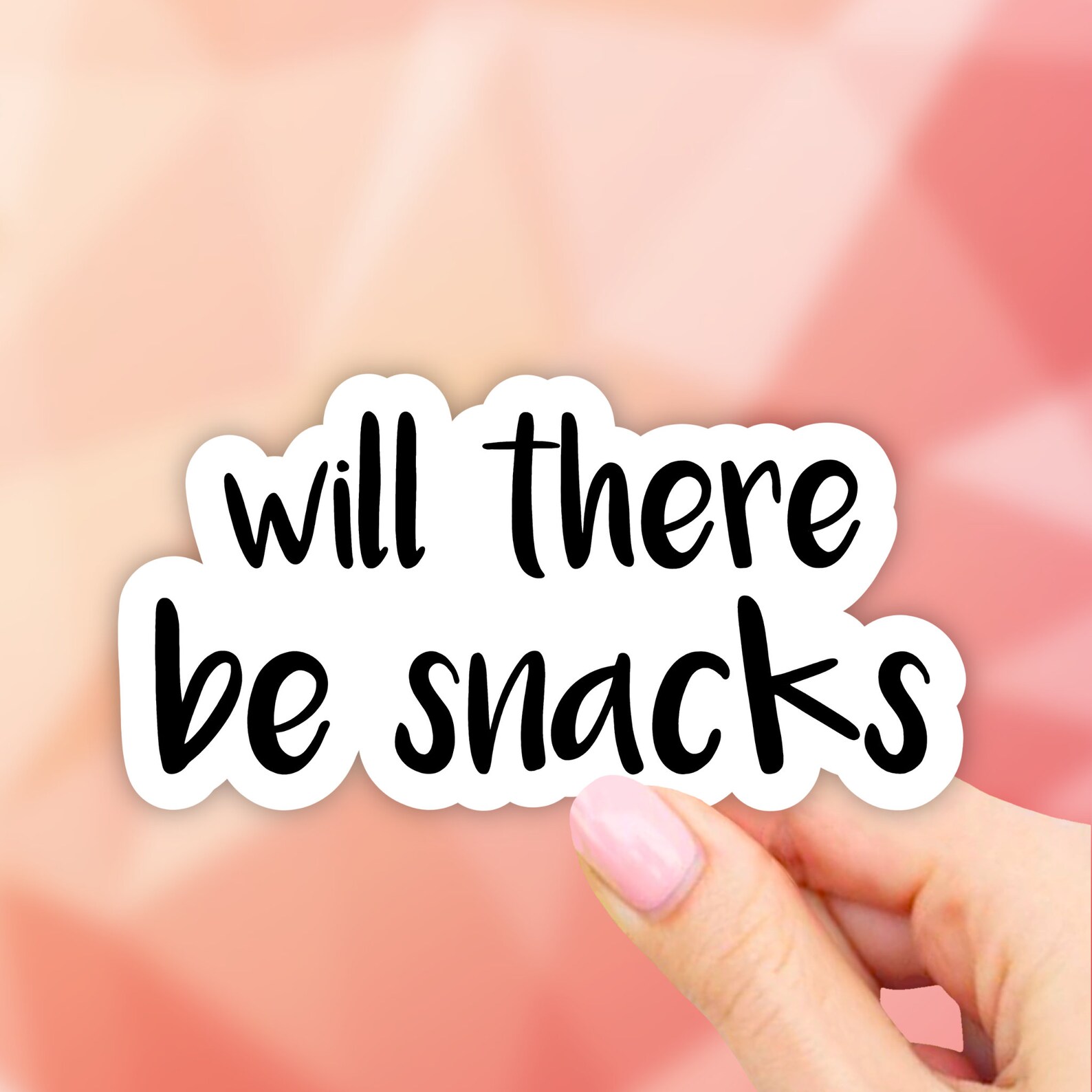 Will There Be Snacks Sticker VSCO Stickers Vinyl Sticker | Etsy
