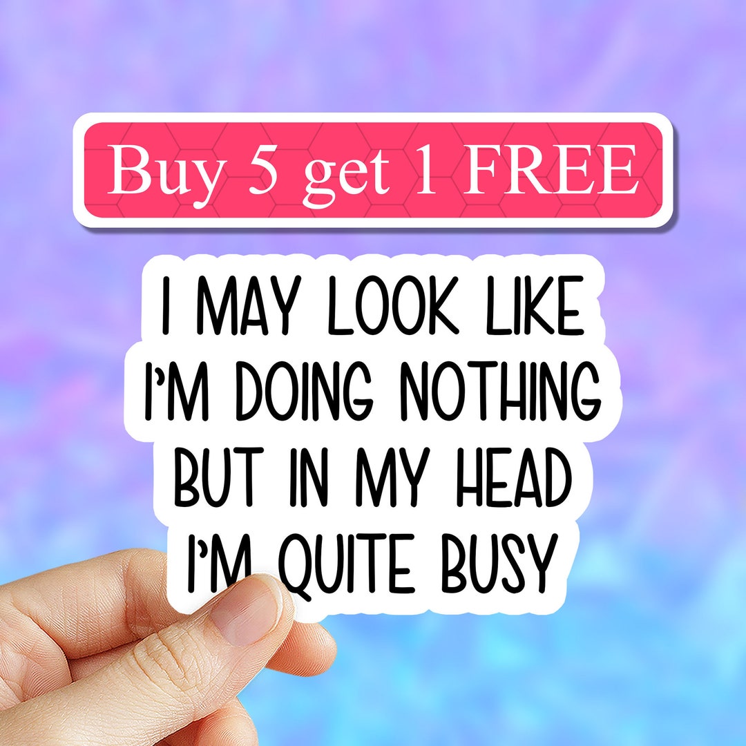 Funny Adhd Sticker, Laptop Sticker, Funny Stickers, Water Bottle ...