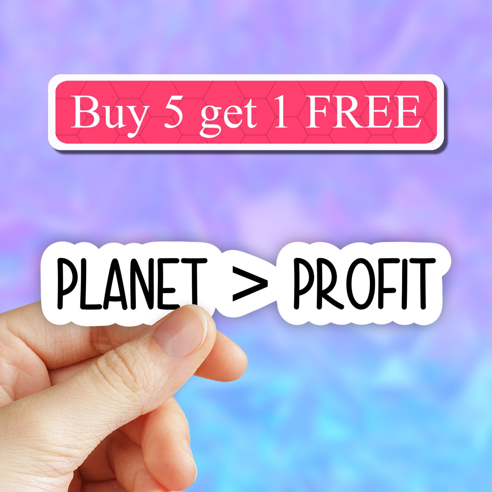 Planet Over Profit Sticker Environmental Stickers Recycle - Etsy