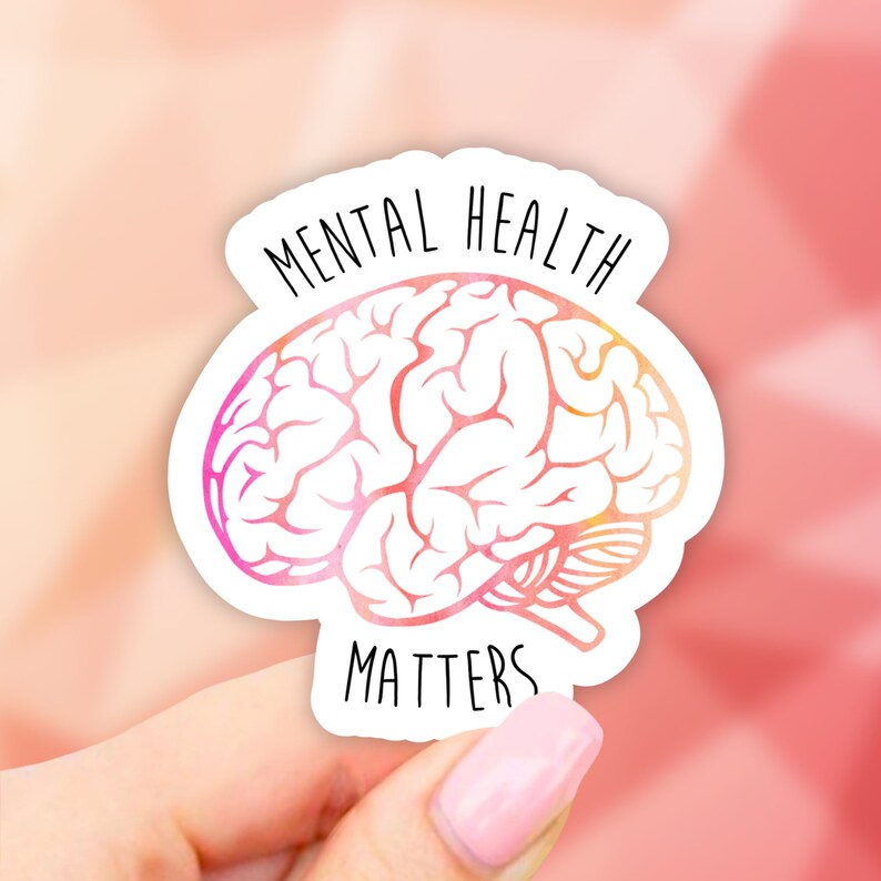 Brain Mental Health Matters Sticker Mental Health Sticker | Etsy