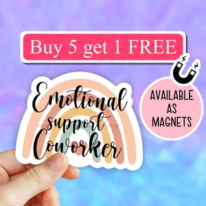 Emotional Support Coworker Vinyl Sticker, Funny Coworker Gift, Coworker ...