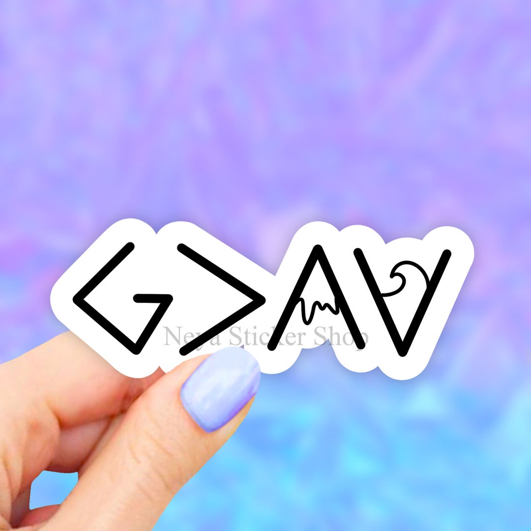 God is Greater Than the Highs and Lows Sticker, Christian Sticker ...