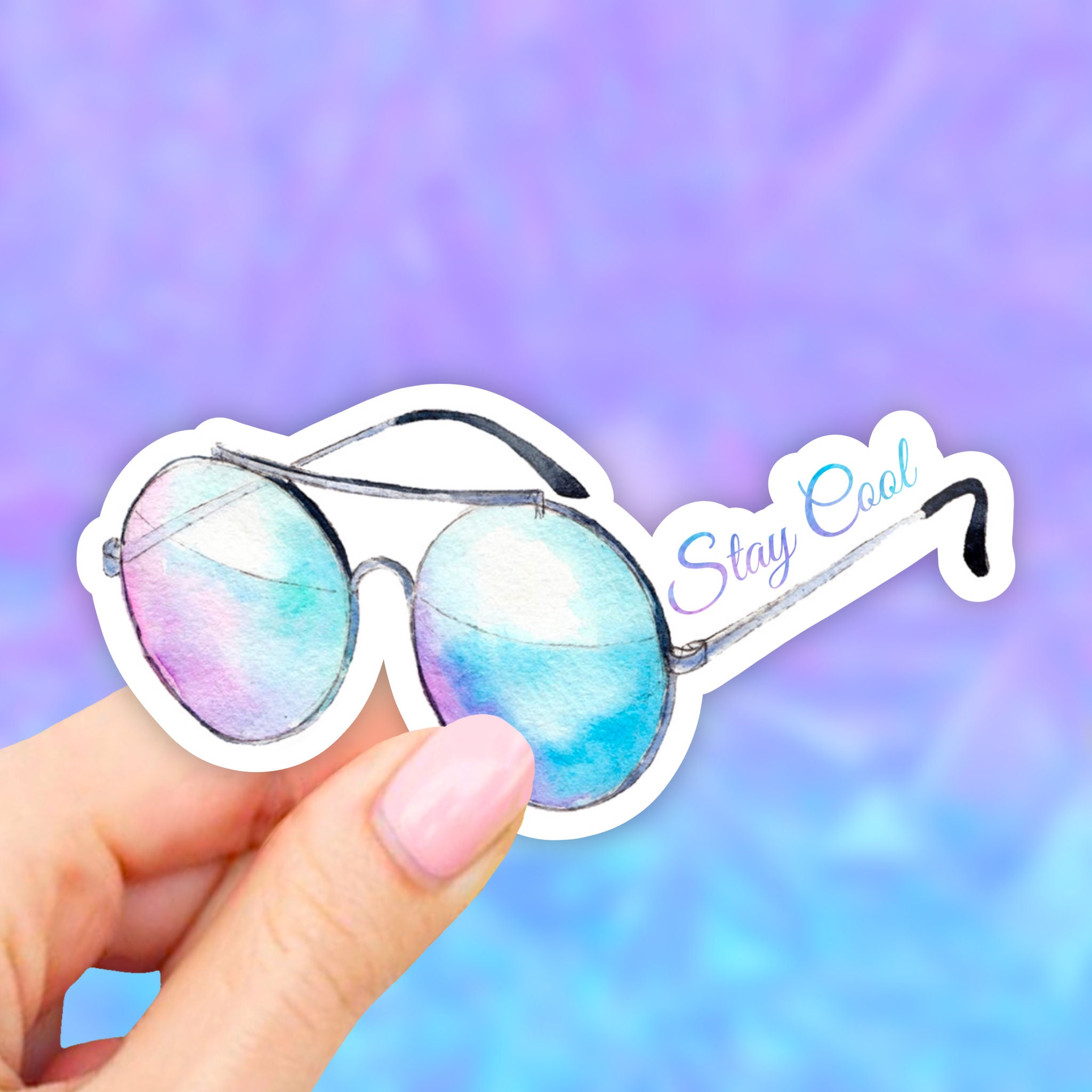 Stay Cool Glasses Sticker Sunglasses Sticker Laptop - Etsy