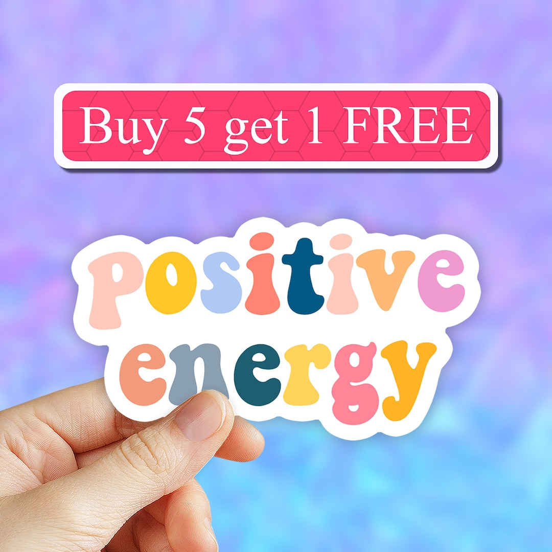Positive Energy Sticker, Radiate Positivity, Radiate Happiness Sticker ...