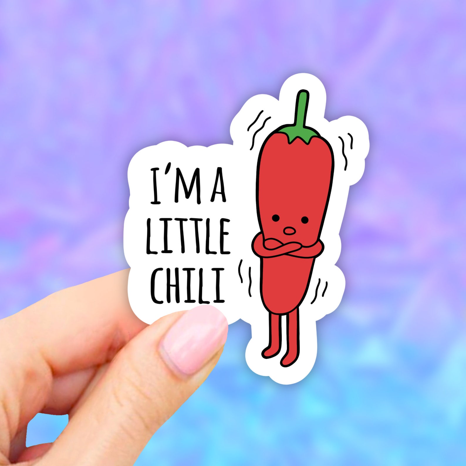 I'm a Little Chili Sticker Food Sticker Laptop Stickers | Etsy