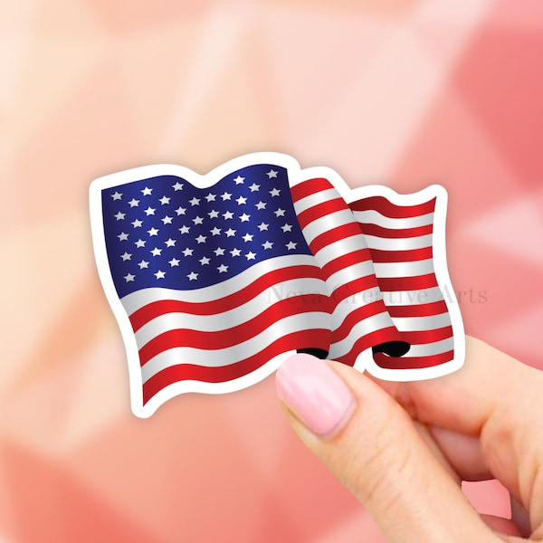 American Flag Waterproof Sticker - Etsy