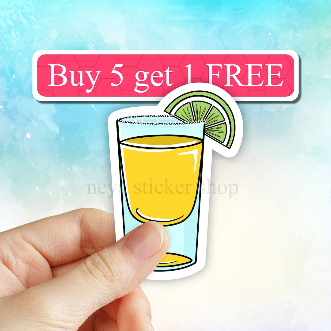 Tequila Sticker, Tequila Shot Alcohol Sticker, Salty Tequila Stickers ...