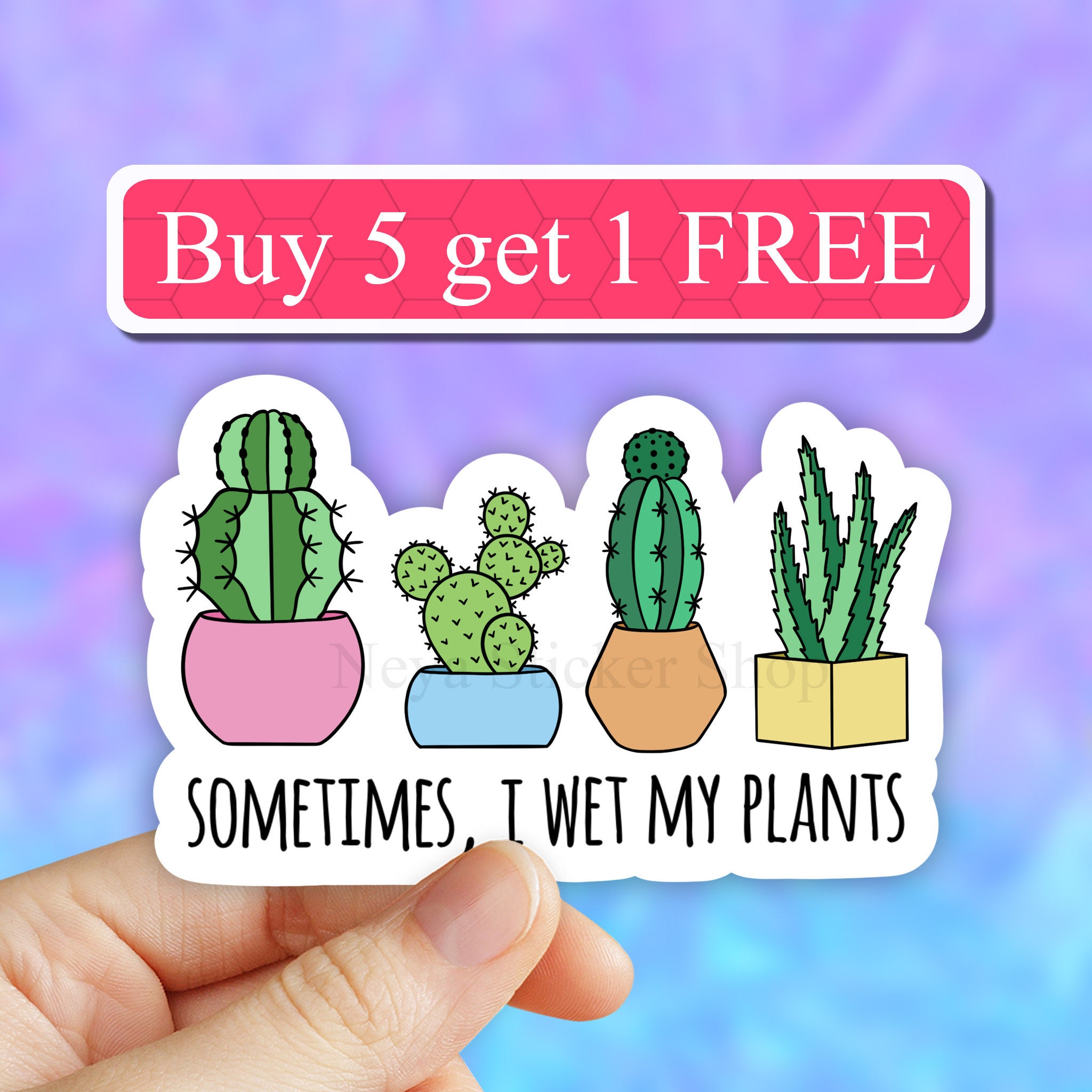 Sometimes I Wet My Plants Sticker Plant Mom Stickers Plant | Etsy