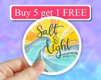 Salt and Light Sticker, Christian Sticker, Bible Verse Sticker, Faith ...