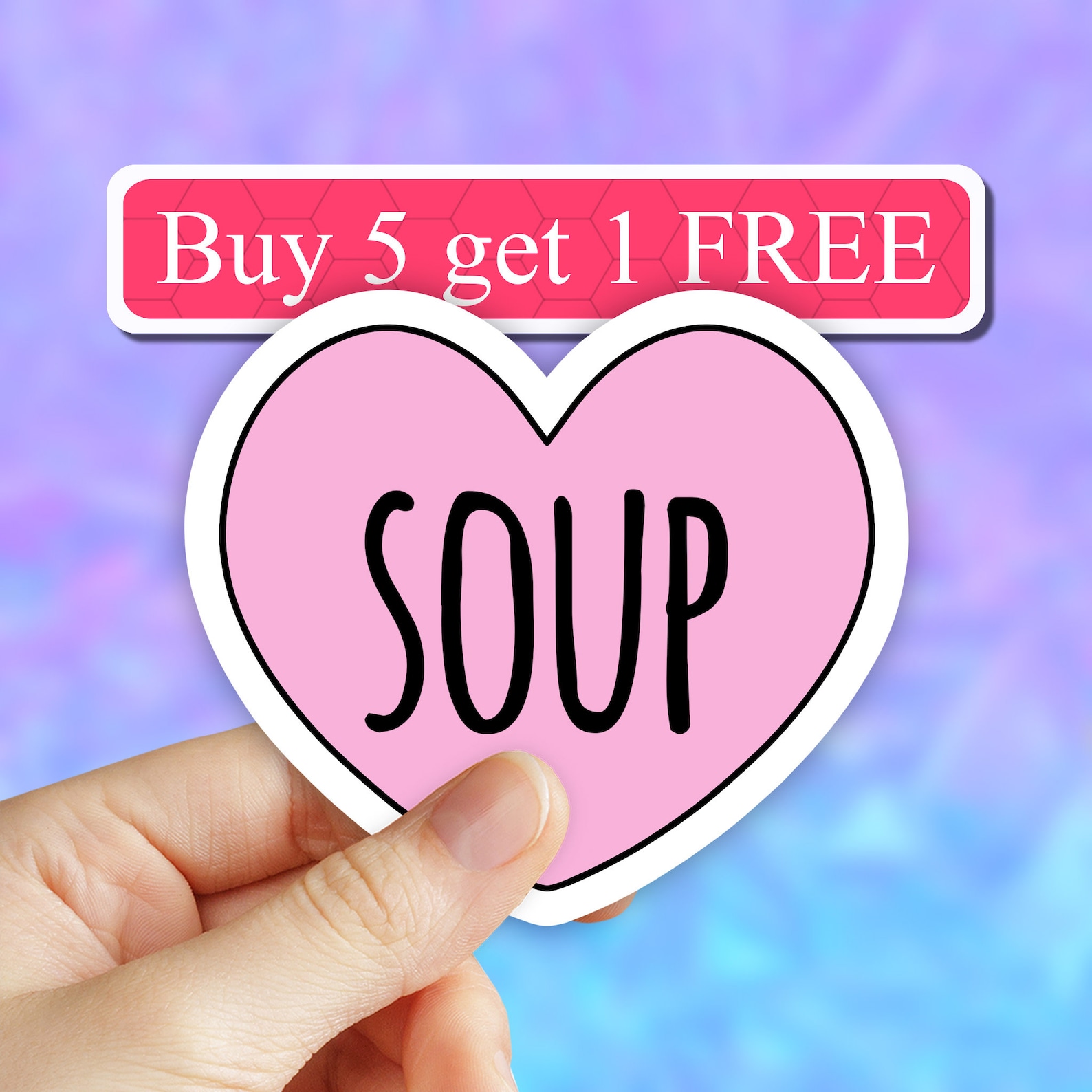 Heart Love Soup Sticker I Love Soup Sticker Food Stickers - Etsy