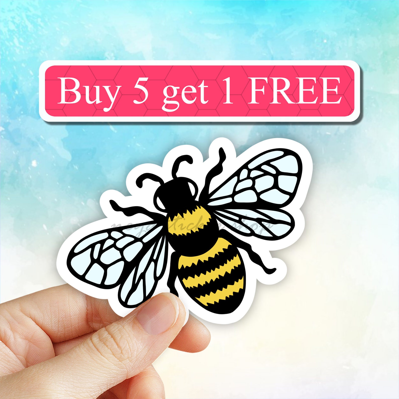 Honey Bee Sticker Bumble Bee Stickers Trending Stickers - Etsy