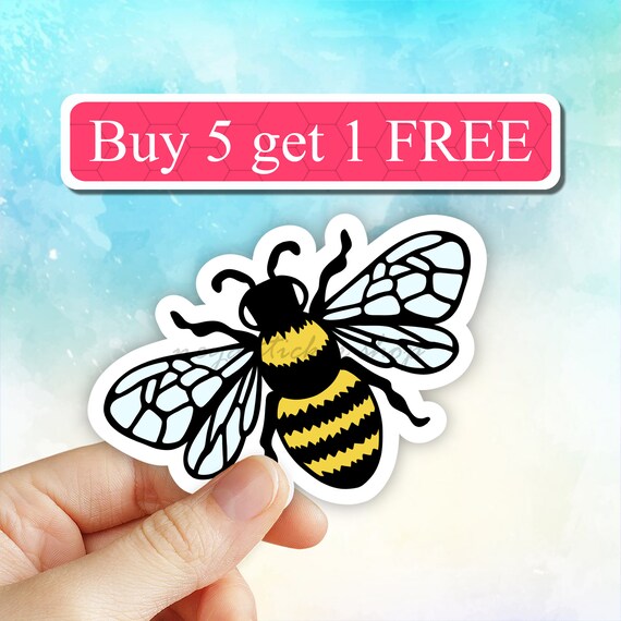 Honey Bee Sticker Bumble Bee Stickers Trending Stickers - Etsy