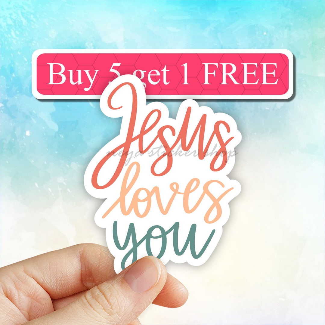 Jesus Loves You Christian Stickers, Trending Stickers, Quote Vinyl ...