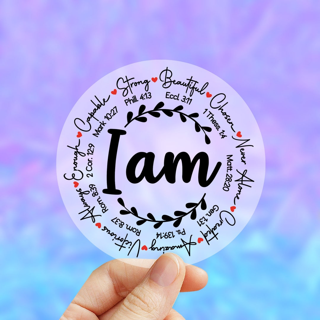 Clear Positive Affirmation Sticker, Motivational Vinyl Sticker, Vinyl ...