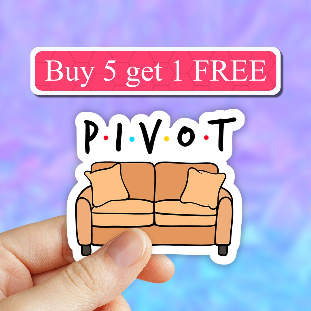 Pivot Sticker, Best Friends Stickers for Laptop, Vinyl Stickers, Water ...