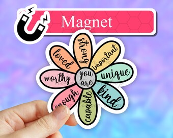 Kitchen Décor Refrigerator Magnets Positive Affirmation Self Care ...