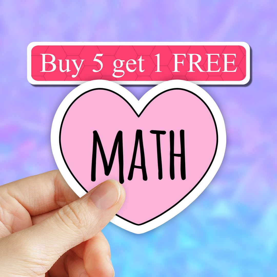 I Love Math Sticker, Math Stickers, Math Decal, Laptop Stickers, Math ...