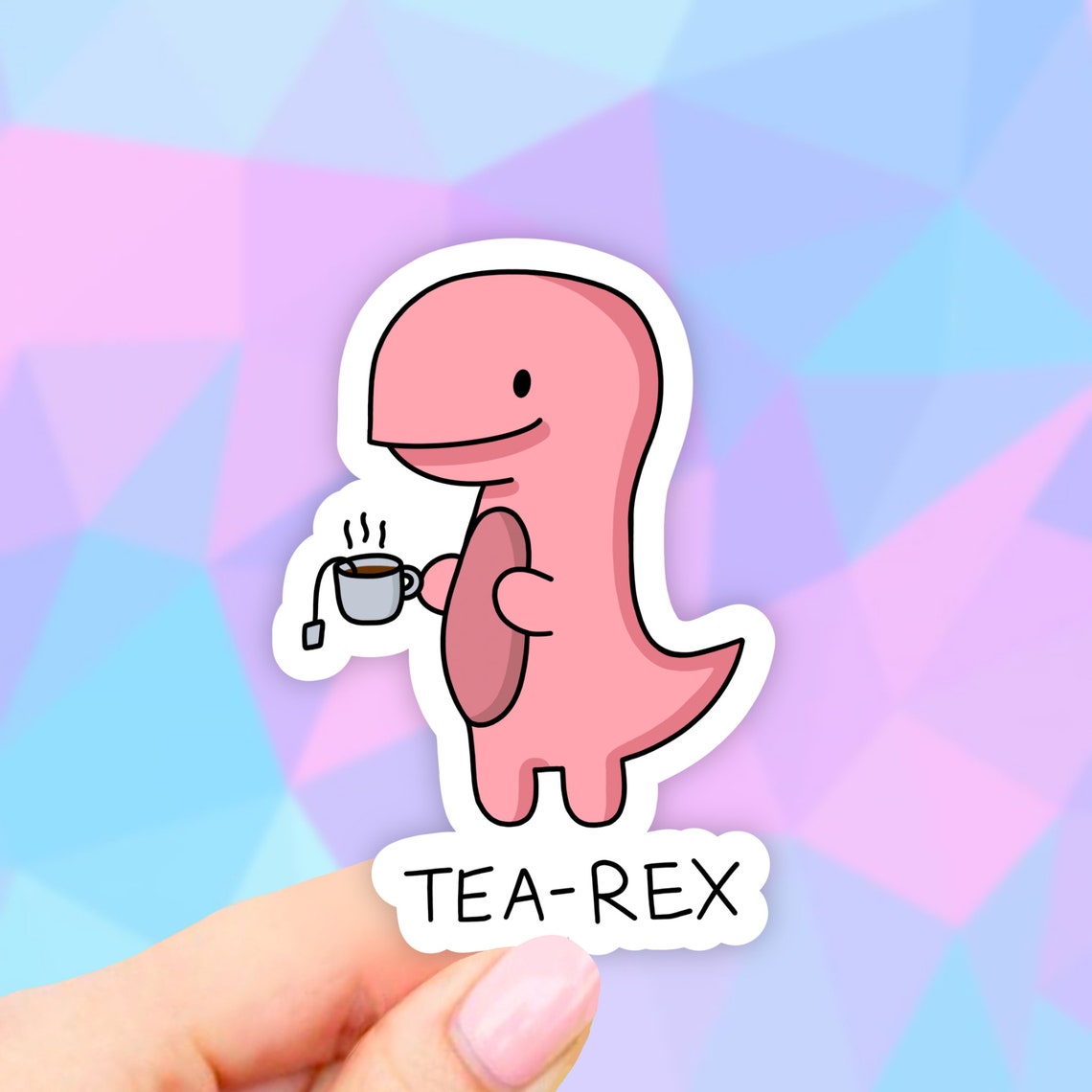 Tea-Rex Sticker Tea Stickers Laptop stickers Aesthetic | Etsy