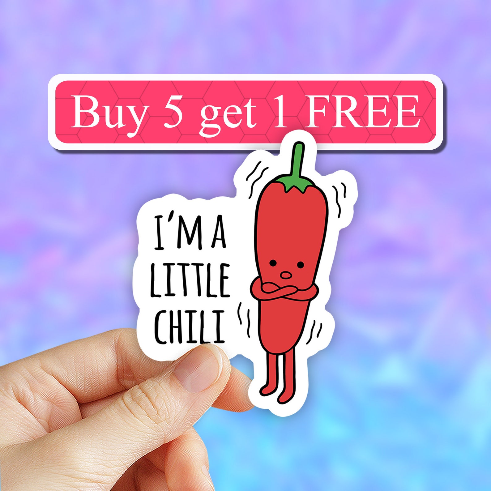I'm a Little Chili Sticker Food Sticker Laptop Stickers - Etsy