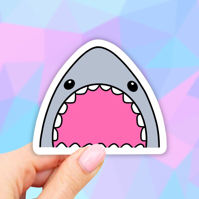 Shark Jaw Sticker Laptop Sticker Imessage Iphone Stickers | Etsy