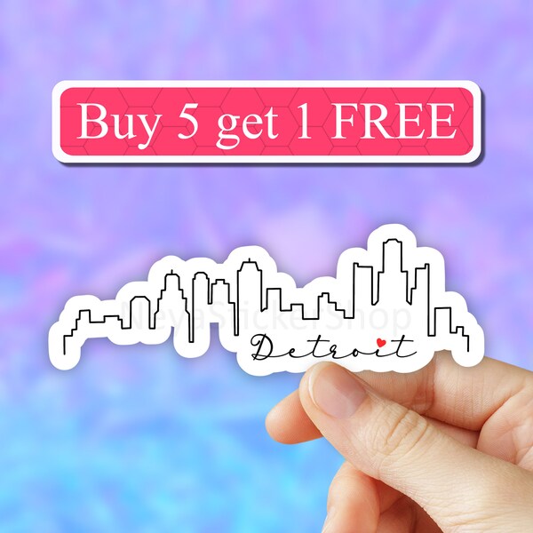 Detroit Skyline Outline - Etsy