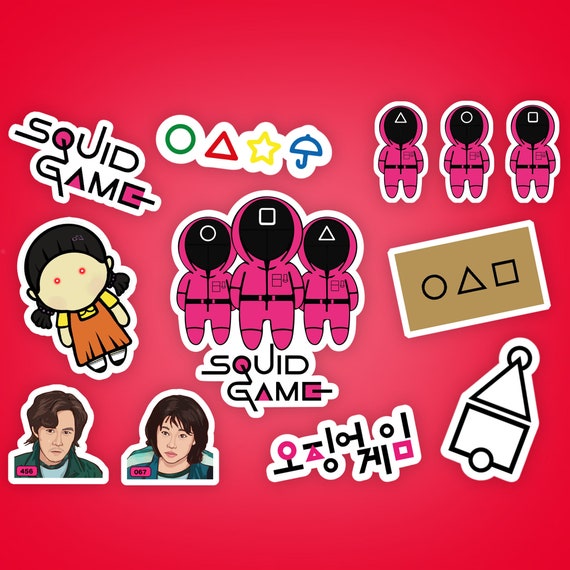 Squid Game Stickers Pack Squid Game Vinyl Sticker Henchmen | Etsy