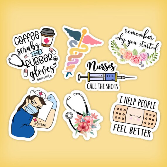 NURSE Sticker Pack Healthcare Stickers Doctor Gift | Etsy