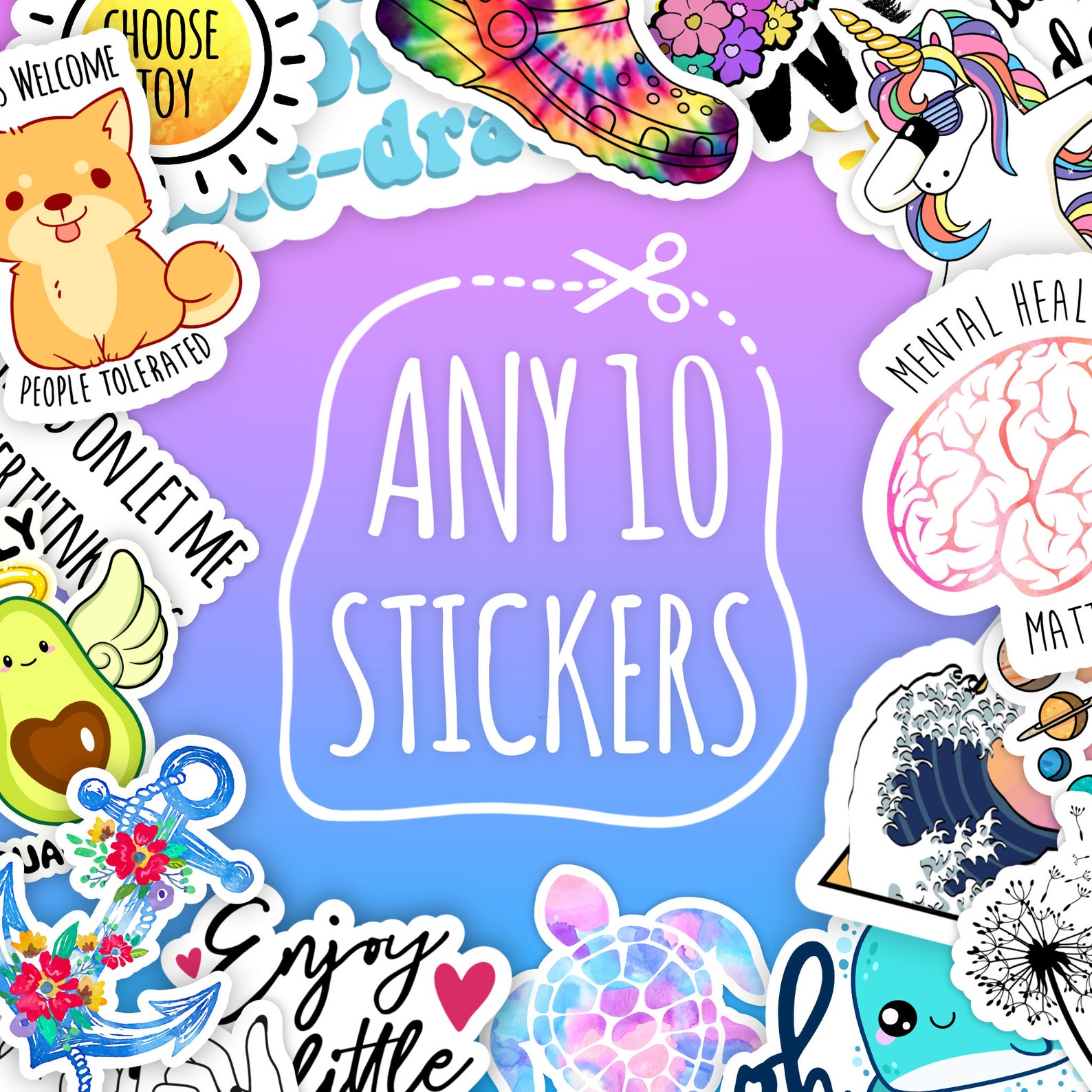 Choose Any 10 Sticker Pack VSCO Stickers VSCO Girl Stickers - Etsy