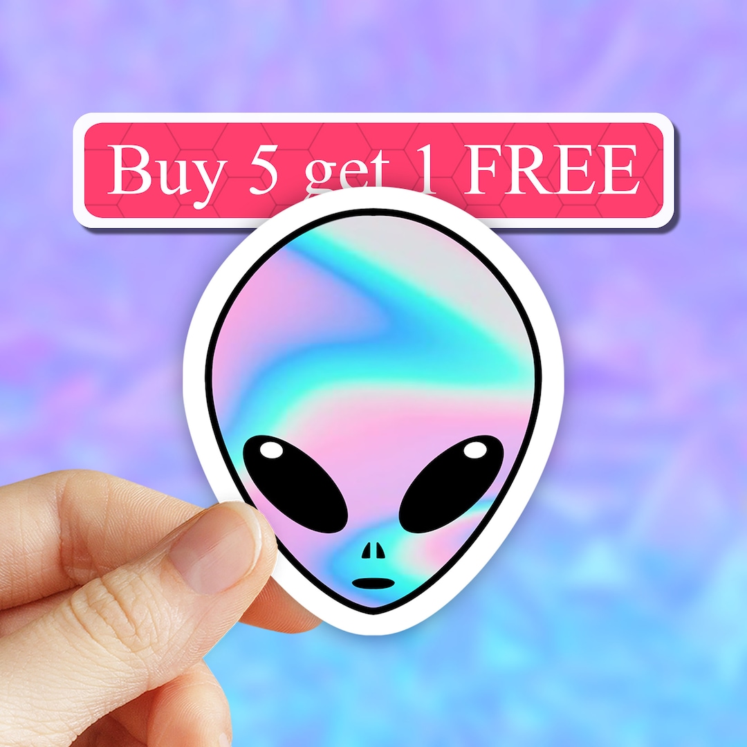 Alien Sticker Sticker Space Stickers Waterbottle Stickers - Etsy