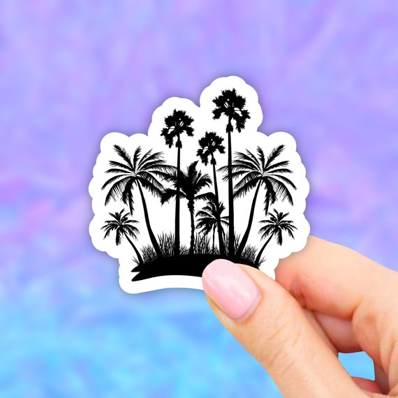 Black and White Palm Trees Sticker Palm Tree Stickers VSCO | Etsy