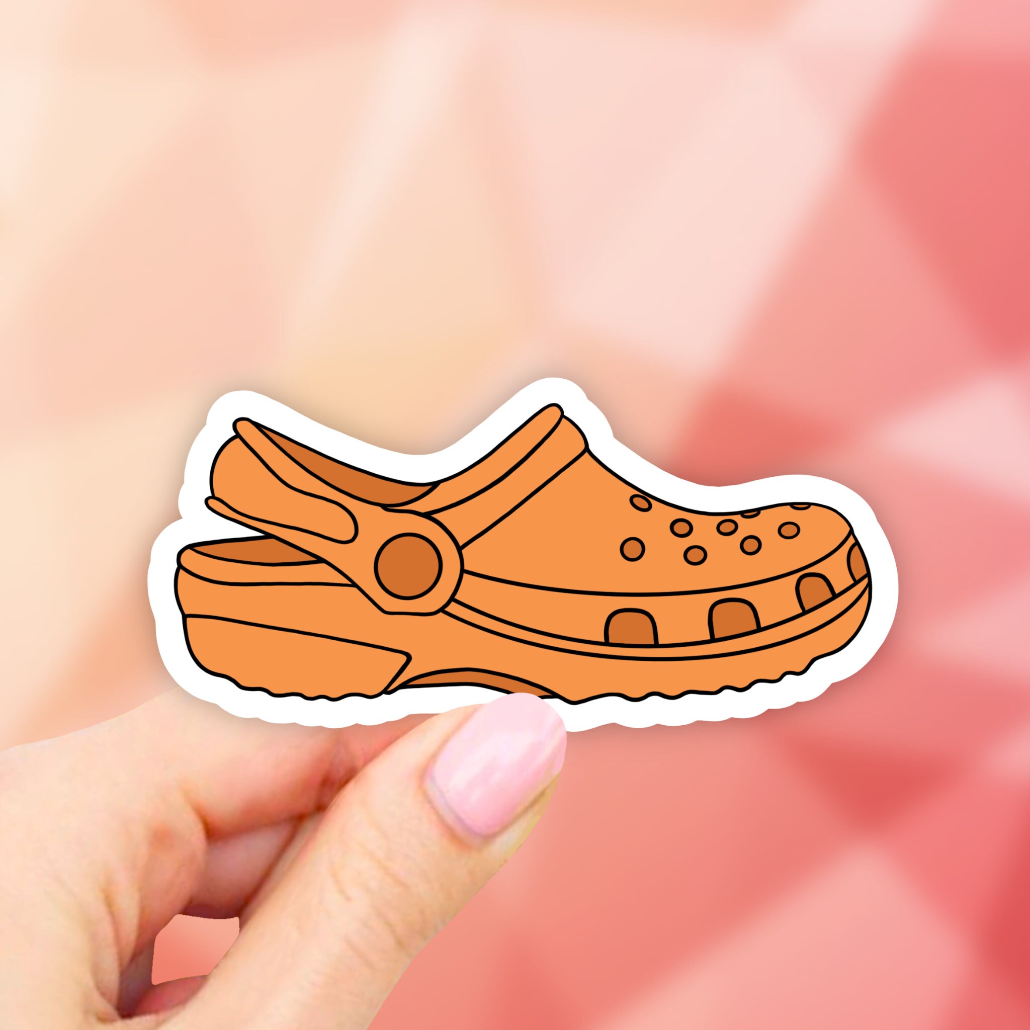 Orange Croc Sticker VSCO Stickers Croc Stickers Aesthetic - Etsy