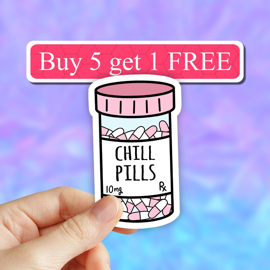 Take a Chill Pill Sticker Chill Pills Sticker Laptop Decal - Etsy