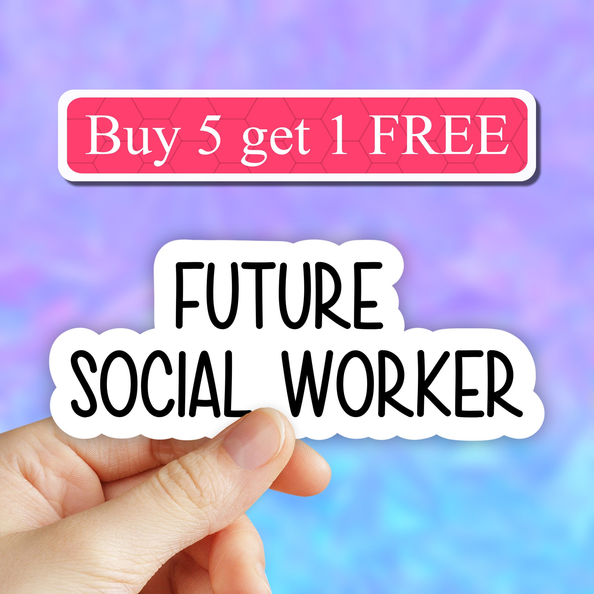 Future Social Worker Sticker Essential Worker Stickers Etsy