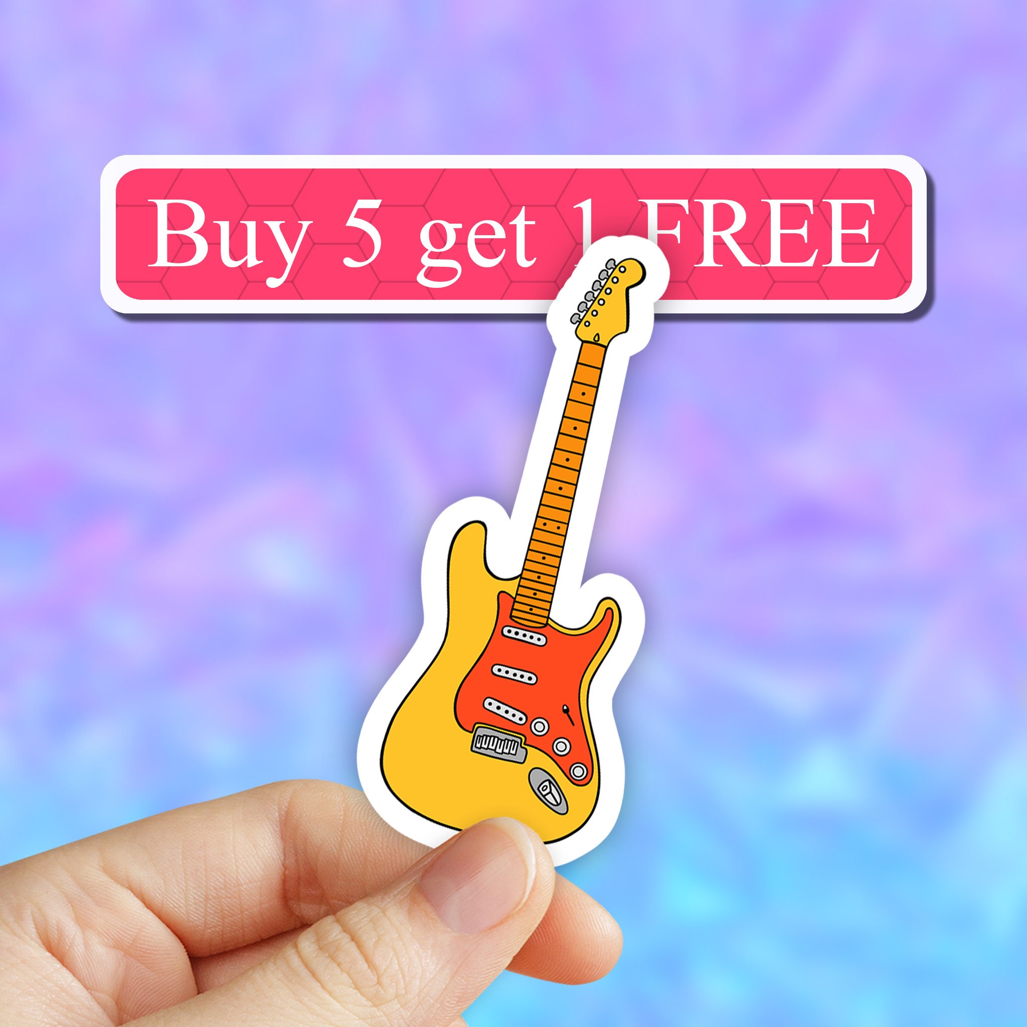 Guitar Sticker Music Stickers Music Lover Laptop Stickers - Etsy