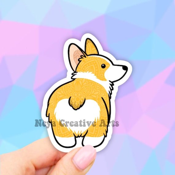 Cute Corgi Butt Sticker Dog Stickers Laptop Stickers | Etsy